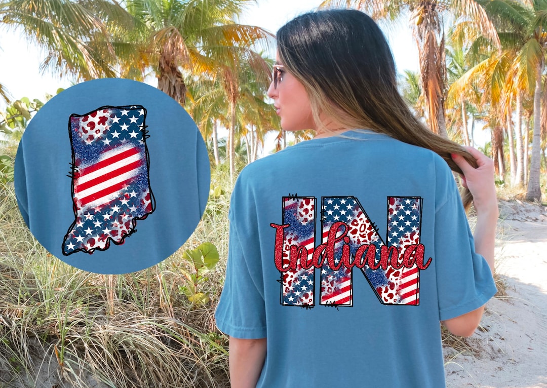Patriotic Indiana Png Sublimation Design, State Png, Indiana Png, 4th ...