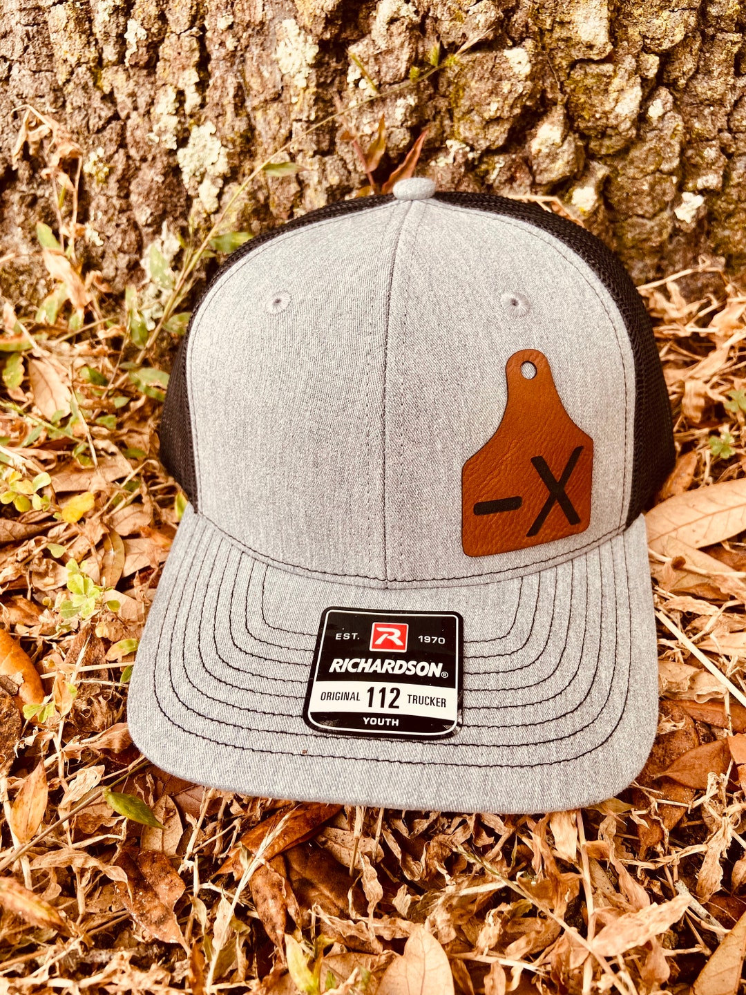 YOUTH Custom Ranch Brand Leather Hats, Cattle Brand Hat Leather Patch ...