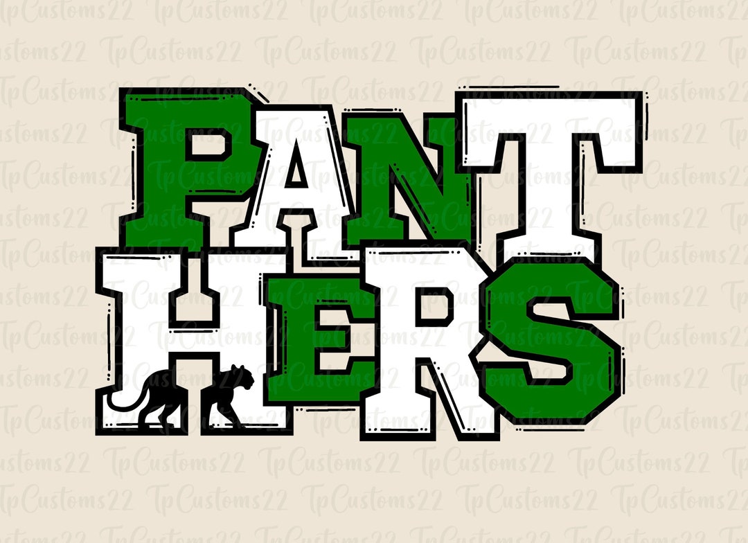 Football Panthers PNG, Football Png, Green and White Panthers, Football ...