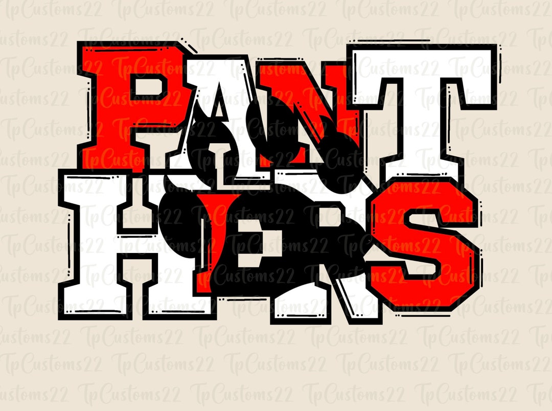 Football Panthers PNG, Football Png, Red and White Panthers, Football ...