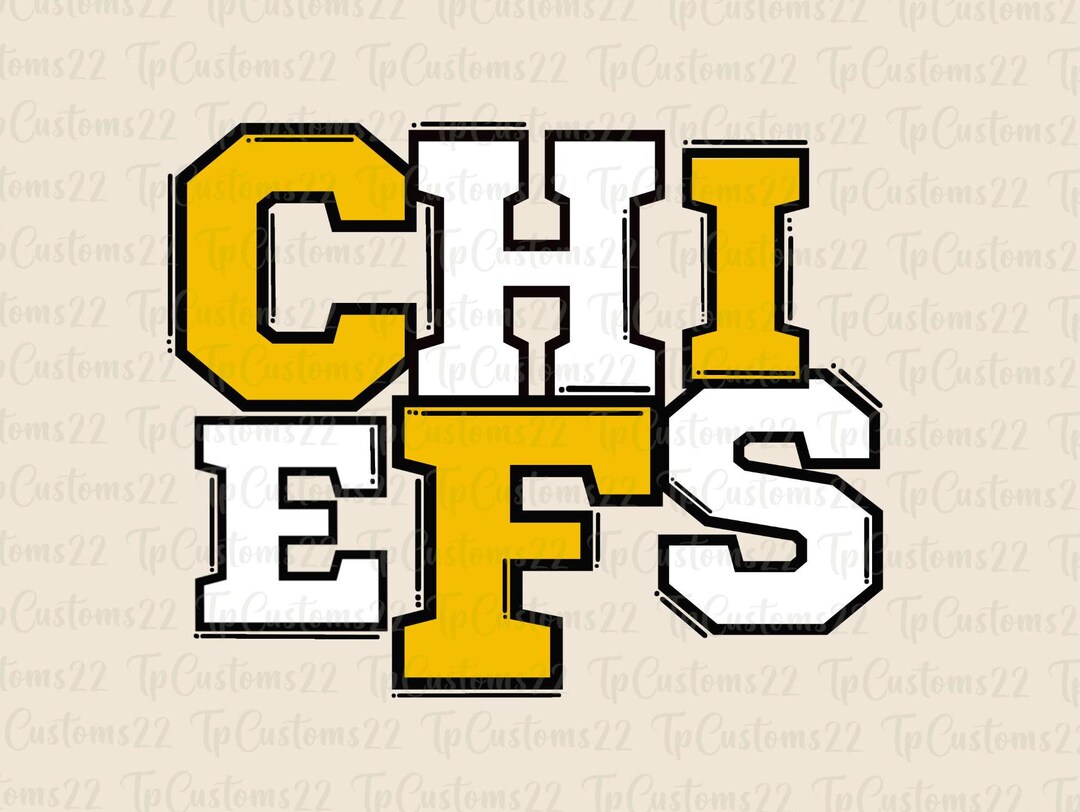 Chiefs Yellow Football PNG, School Mascot Png, Yellow and White Chiefs ...