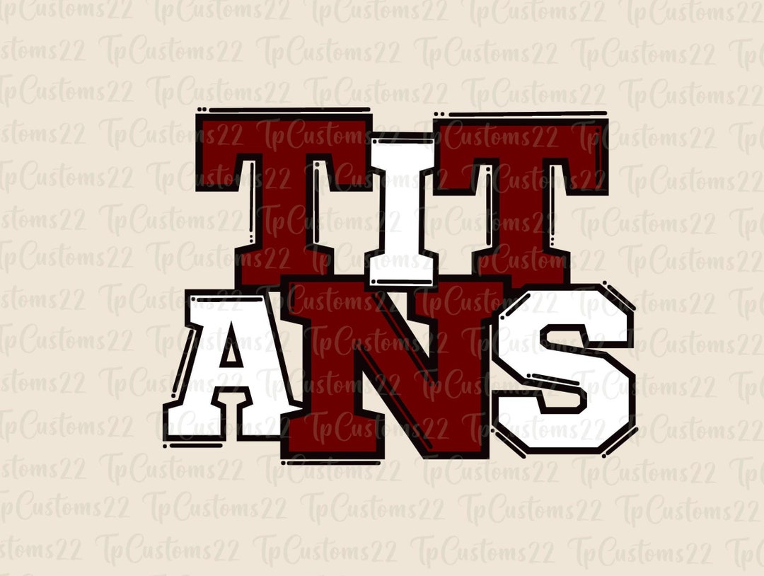 Titans Maroon Football PNG, Football Png, Maroon and White Titans ...