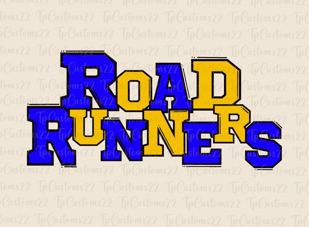 Roadrunners Blue Football PNG, School Mascot Png, Blue and Yellow ...