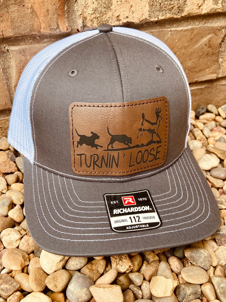 Hunting Fishing Leather Patch Hat Richardson 112 Snapback - Etsy