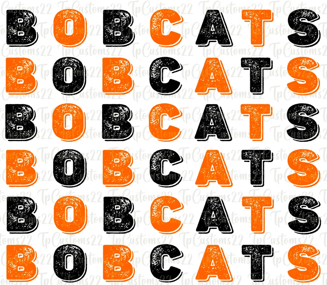 Bobcats PNG, School Mascot Png, Black and Orange Bobcat, School Colors ...