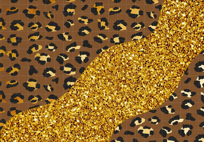 Leopard Turquoise Glitter Background Png Sublimation Design - Etsy