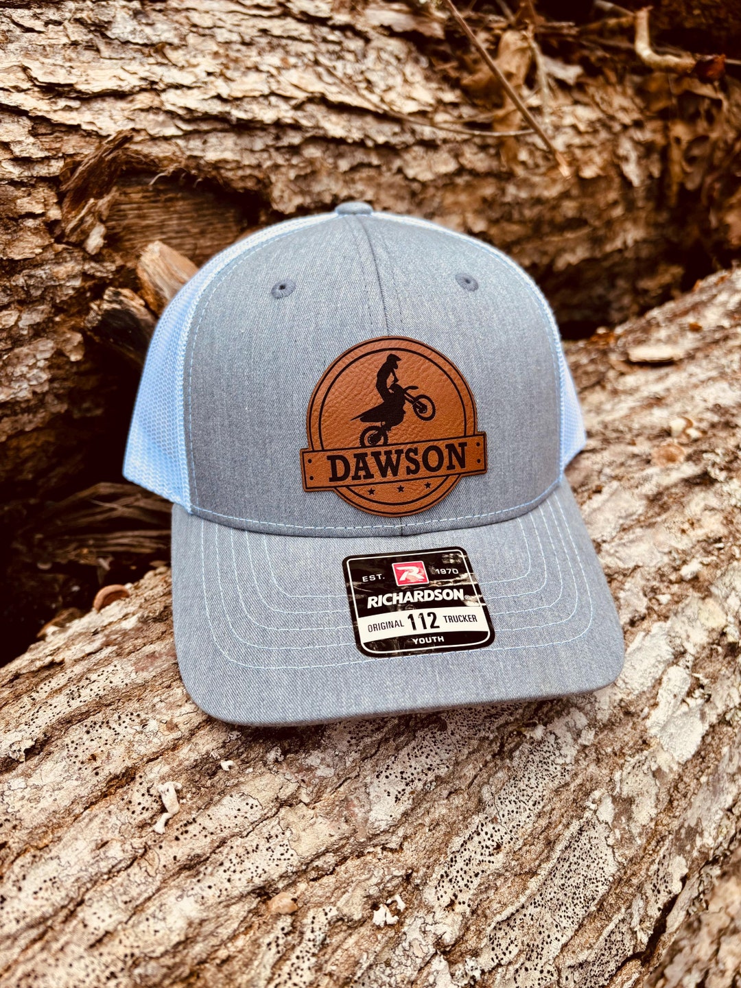 Kids Name Personalized Hat, Dirt Bike Hat, Personalized Motocross Boys ...