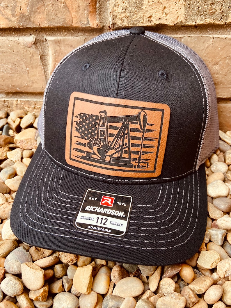 Oilfield Hat Oilfield Worker Hat Oil Rig Leather Patch Hat - Etsy