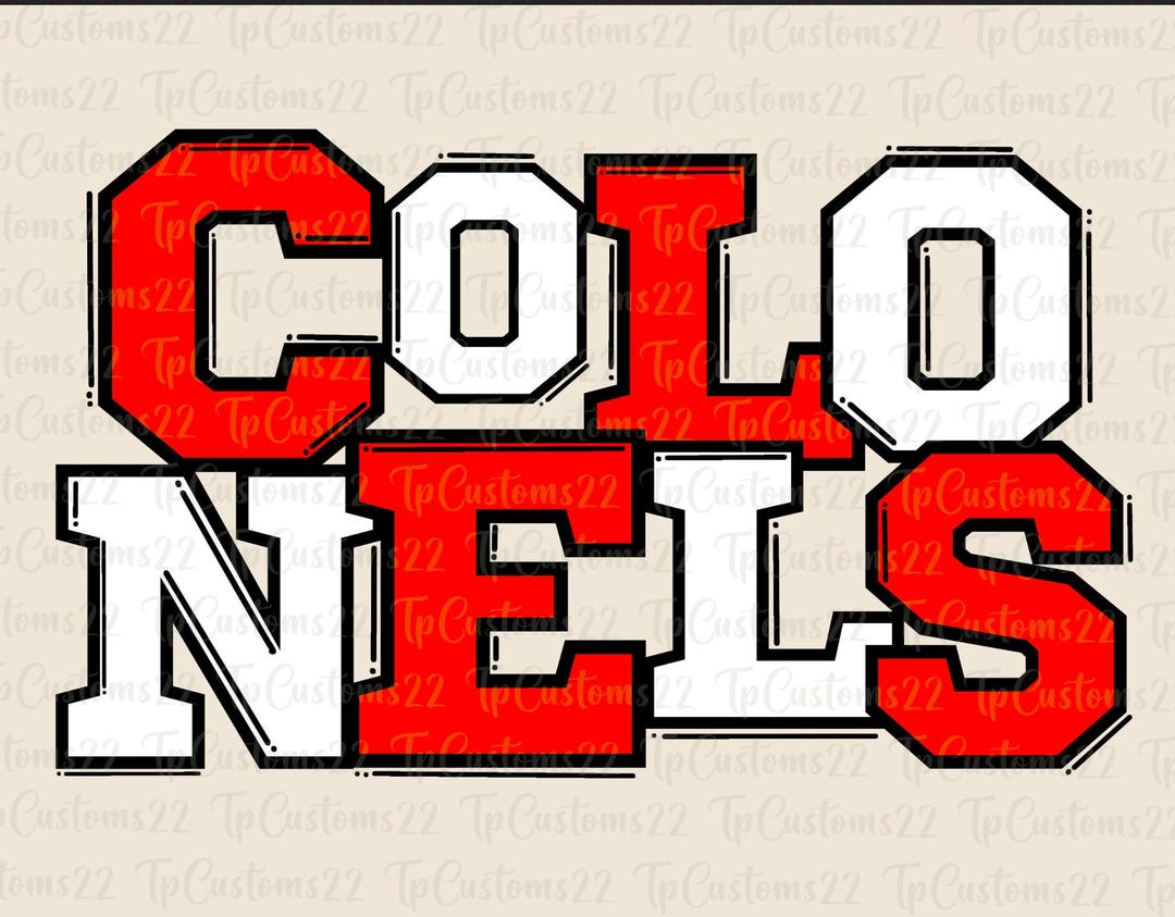 Colonels Red Football PNG, School Mascot Png, Red & White Colonels ...