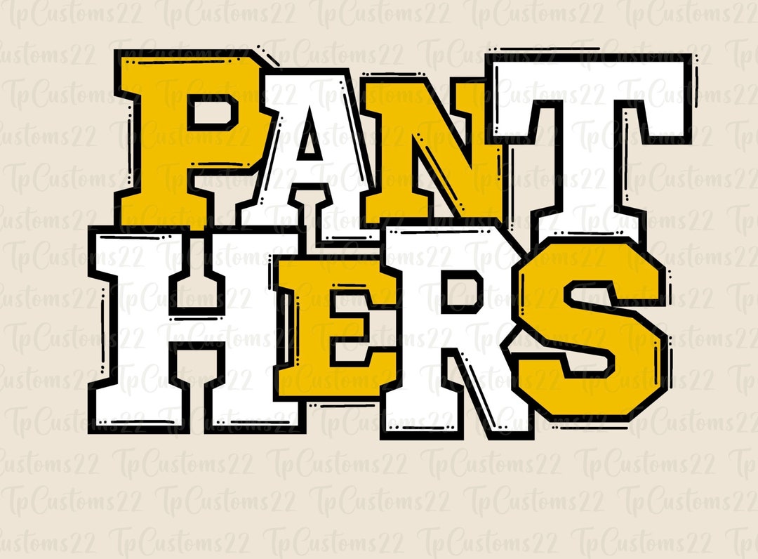Football Panthers PNG, Football Png, Yellow and White Panthers ...