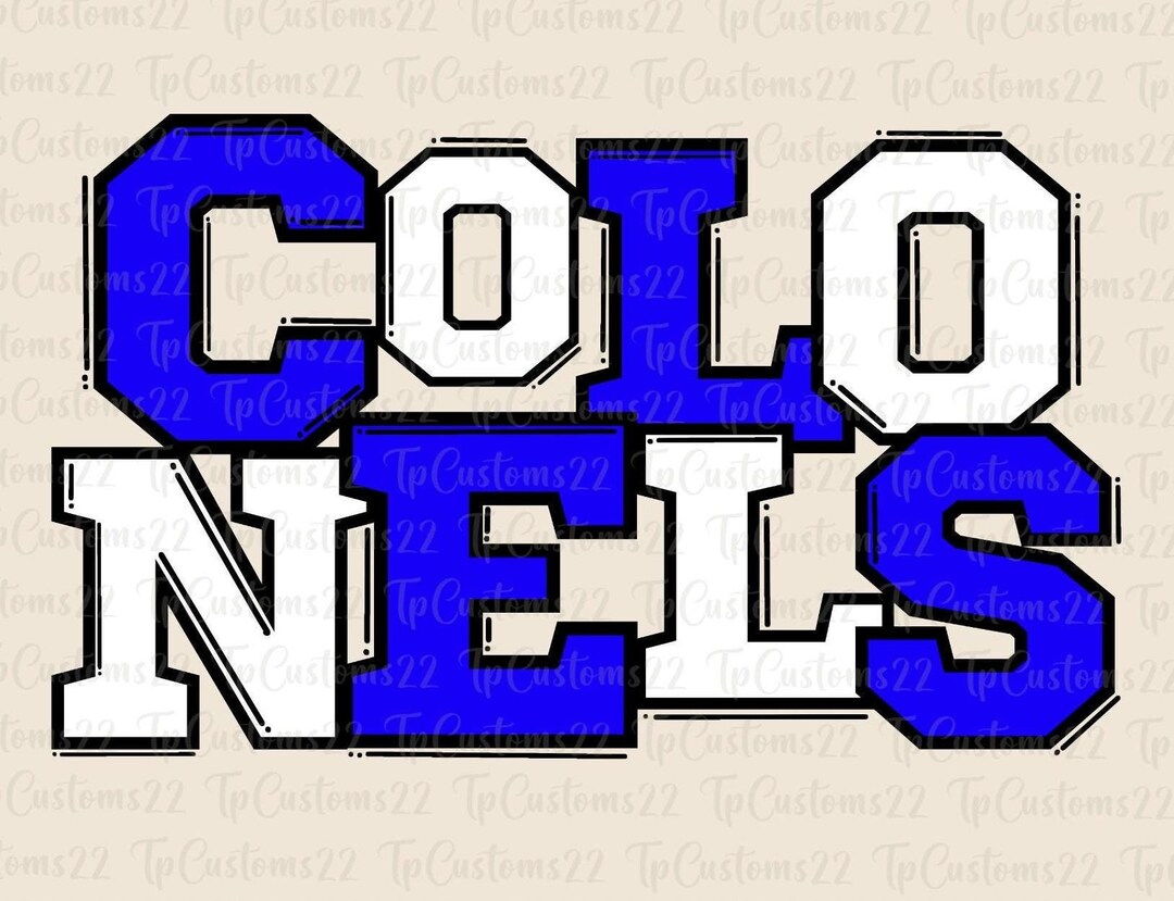 Colonels Blue Football PNG, School Mascot Png, Blue & White Colonels ...