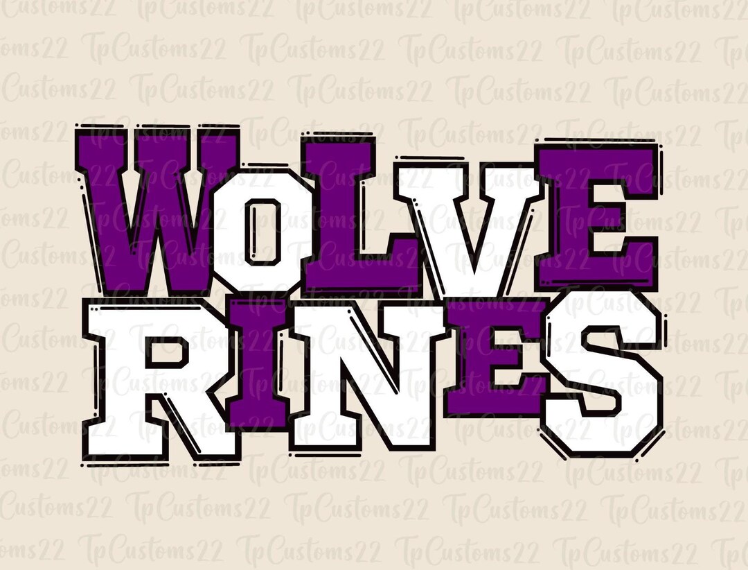 Wolverines Purple Football PNG, School Mascot Png, Purple & White ...