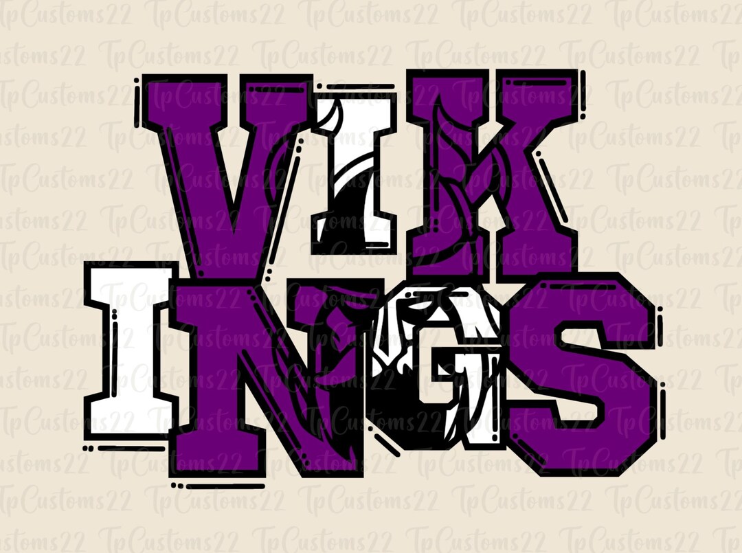 Vikings Purple Football PNG, School Mascot Png, Purple and White ...