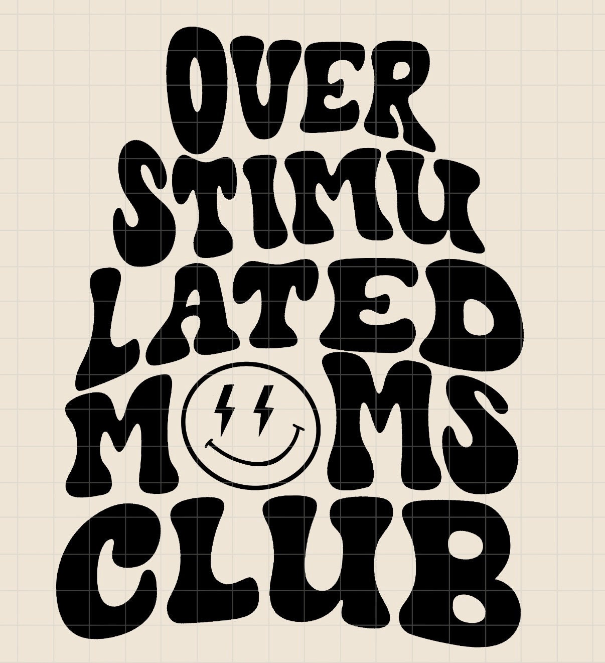 Overstimulated Moms Club PNG, Mama Sublimation Design, Sublimation ...