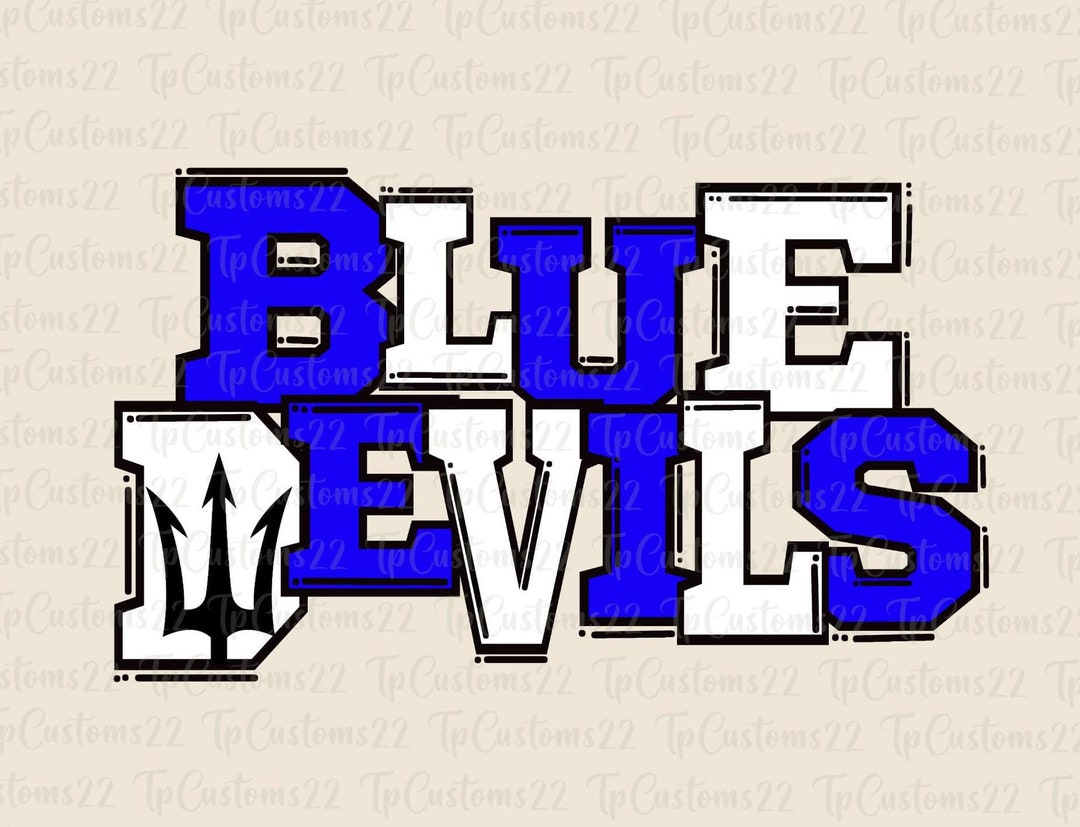 Blue Devils Blue Football PNG, School Mascot Png, Blue & White Blue ...