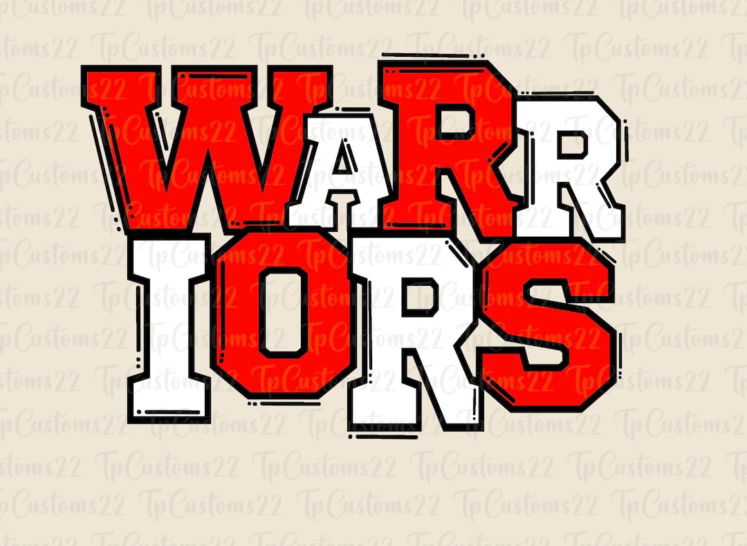 Warriors Red Football PNG, School Mascot Png, Red and White Warriors ...