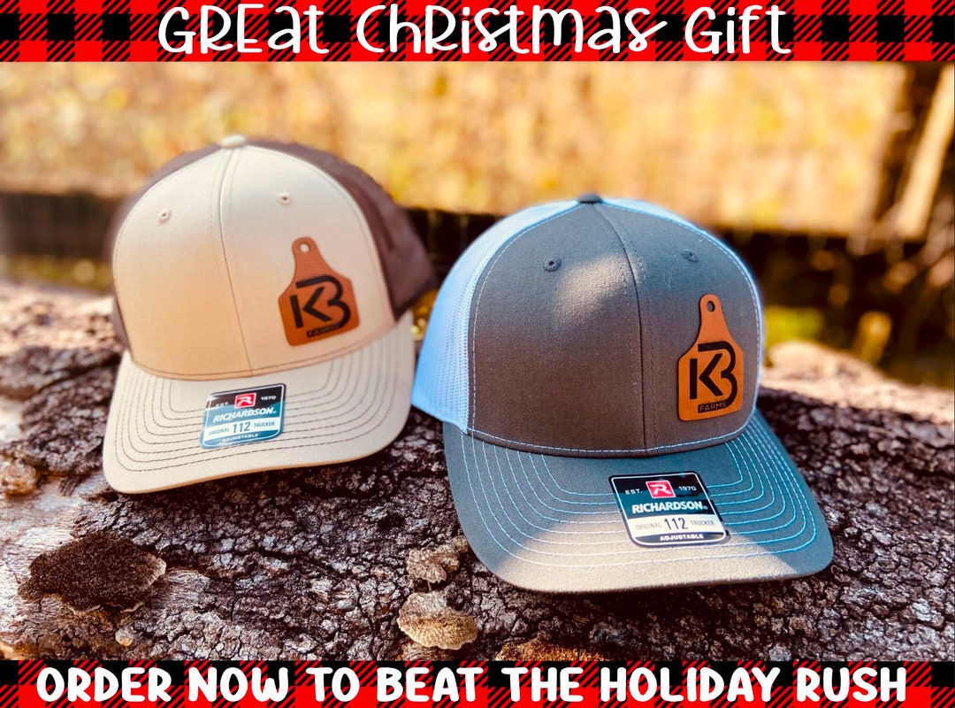 Custom Ranch Brand Leather Hats, Cattle Brand Hat Leather Patch Hat ...