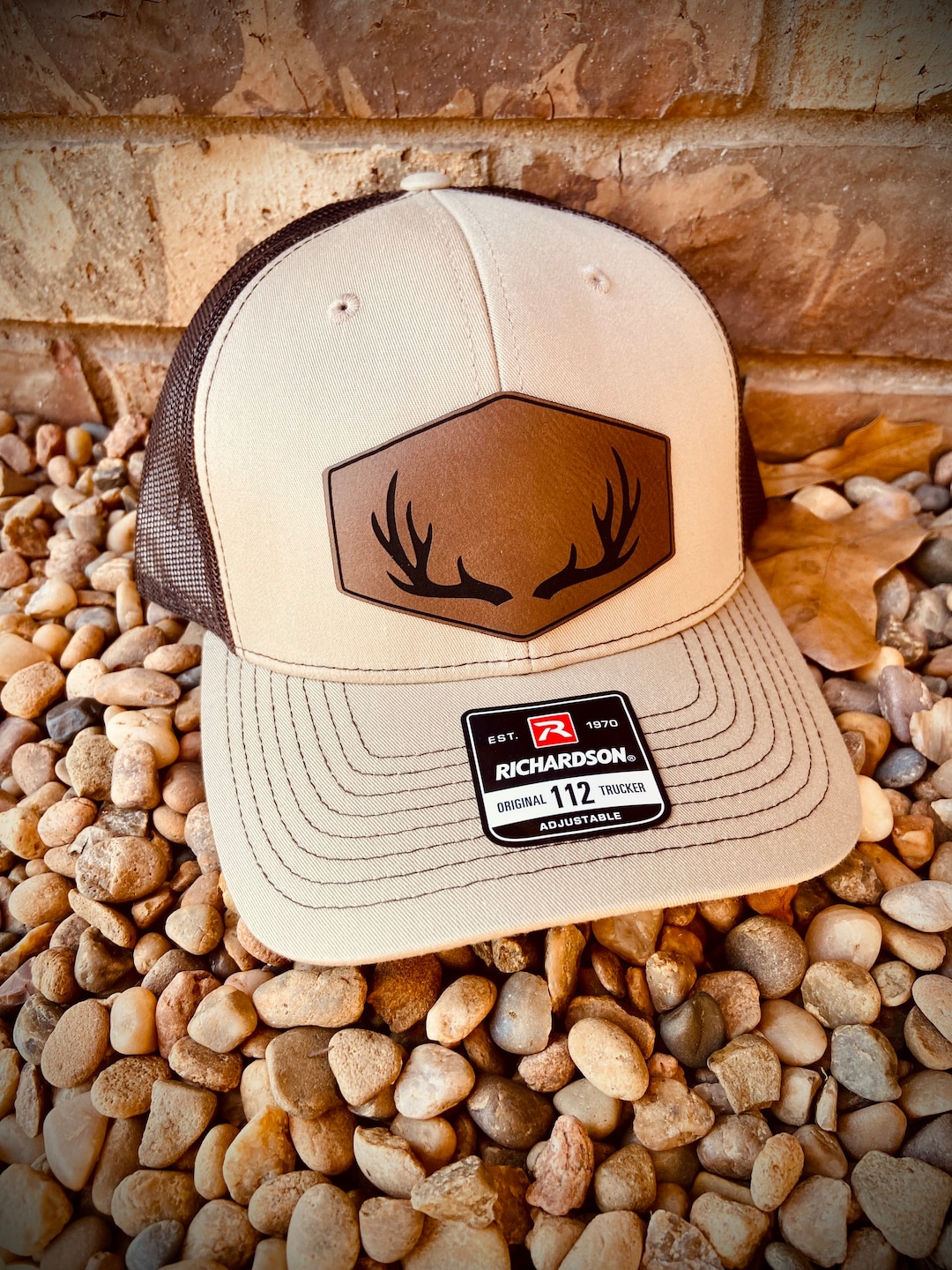 Hunting Fishing Leather Patch Hat Richardson 112 Snapback - Etsy