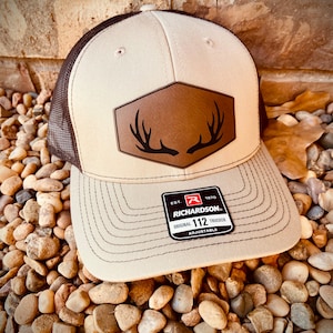 Hunting, Fishing, Leather Patch Hat, Richardson 112, Snapback, - Etsy