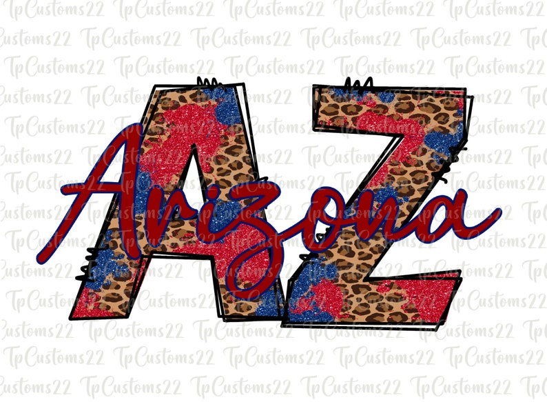 Glitter Arizona Png Sublimation Design, State Png, Arizona Png, College ...