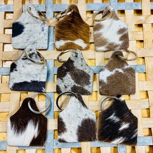 Custom Ranch Brand Cowhide Keychain, Add Your Brand, Cattle Brand ...