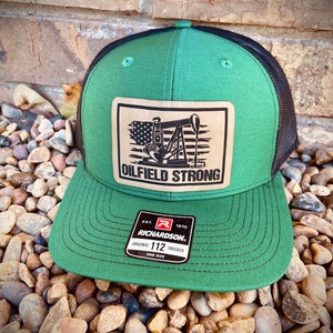 Oilfield Hat, Oilfield Worker, Oil Rig, Mechanics Hat, Leather Patch ...