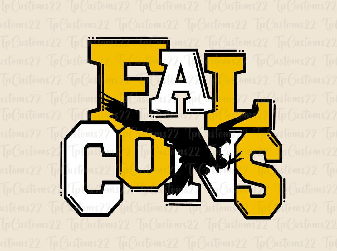 Falcons Yellow Football PNG, School Mascot Png, Yellow and White ...
