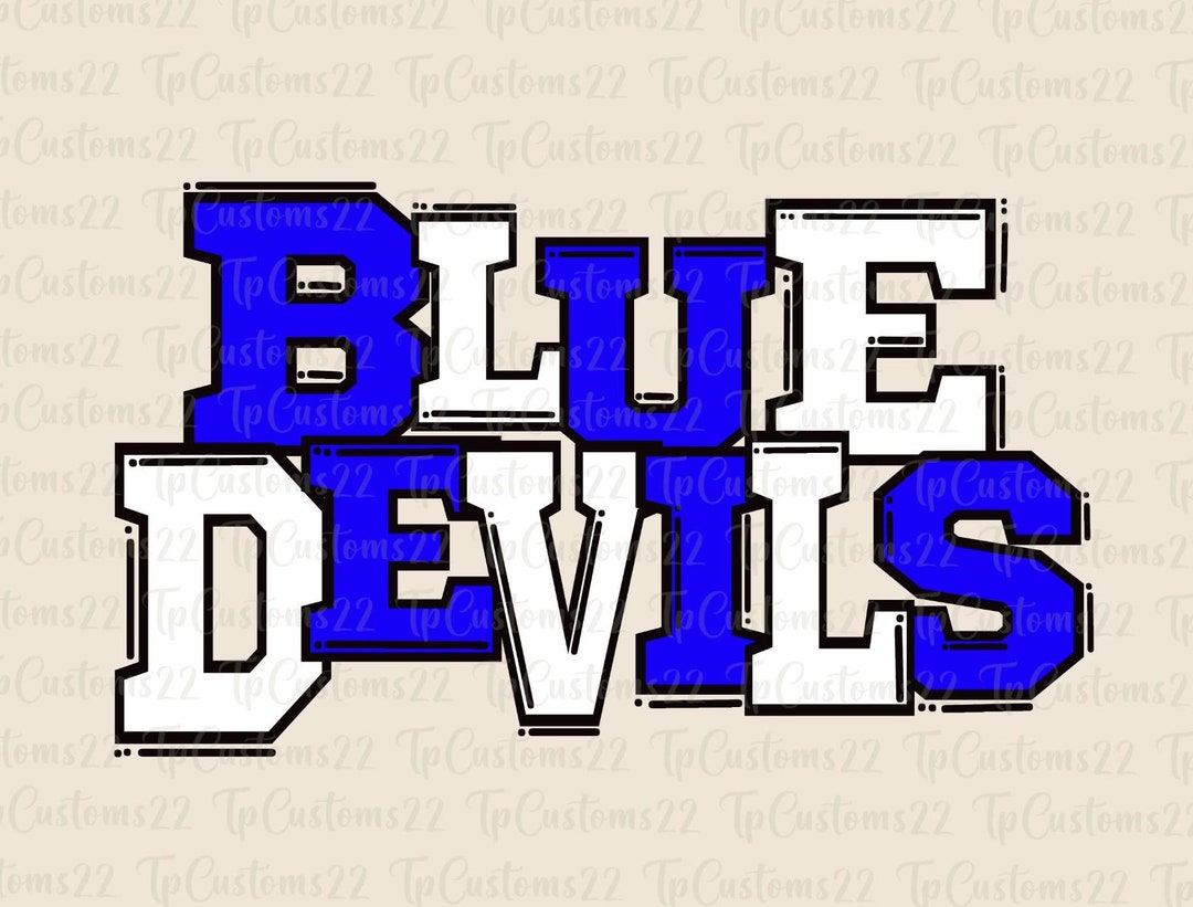 Blue Devils Blue Football PNG, School Mascot Png, Blue & White Blue ...