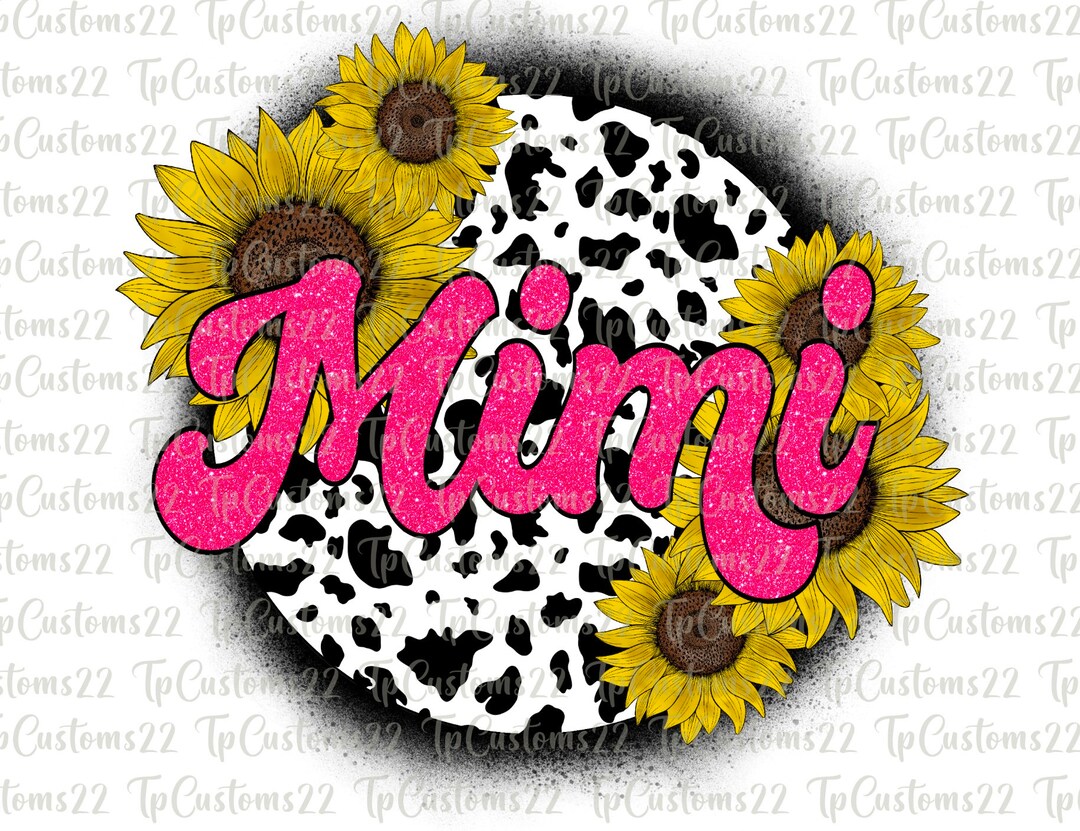 Sunflower Mimi Cow PNG, Cow Print Png, Sunflower Mimi Png, Western Mimi ...