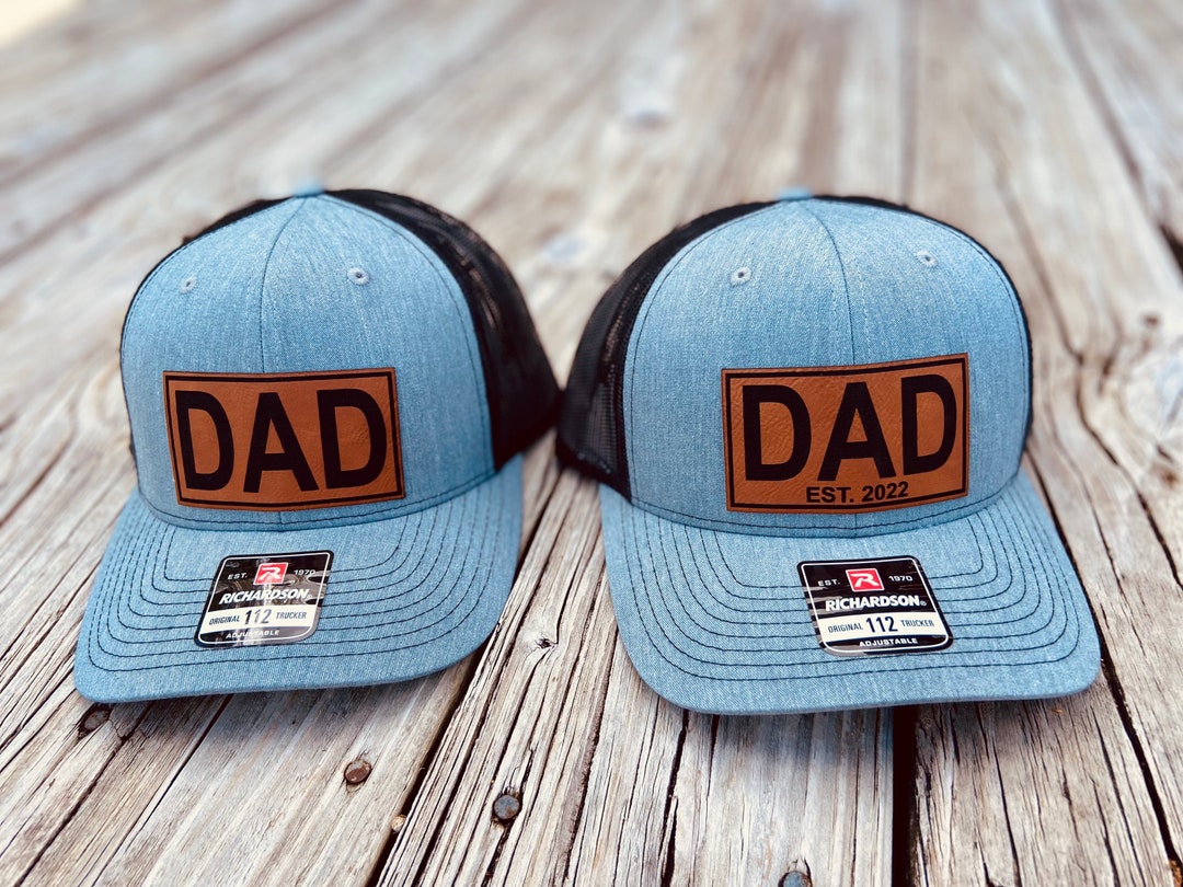 Dad Leather Patch Hat - Leatherette - Richardson 112 Leather Patch Hat ...