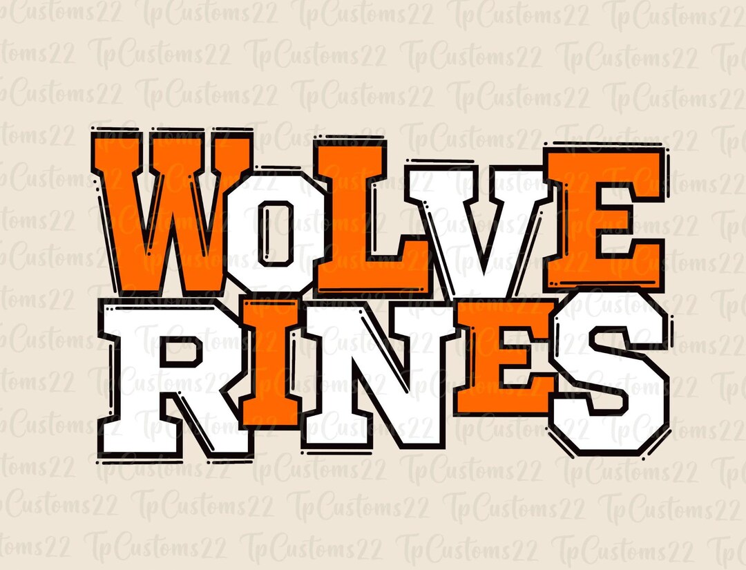Wolverines Orange Football PNG, School Mascot Png, Orange & White ...