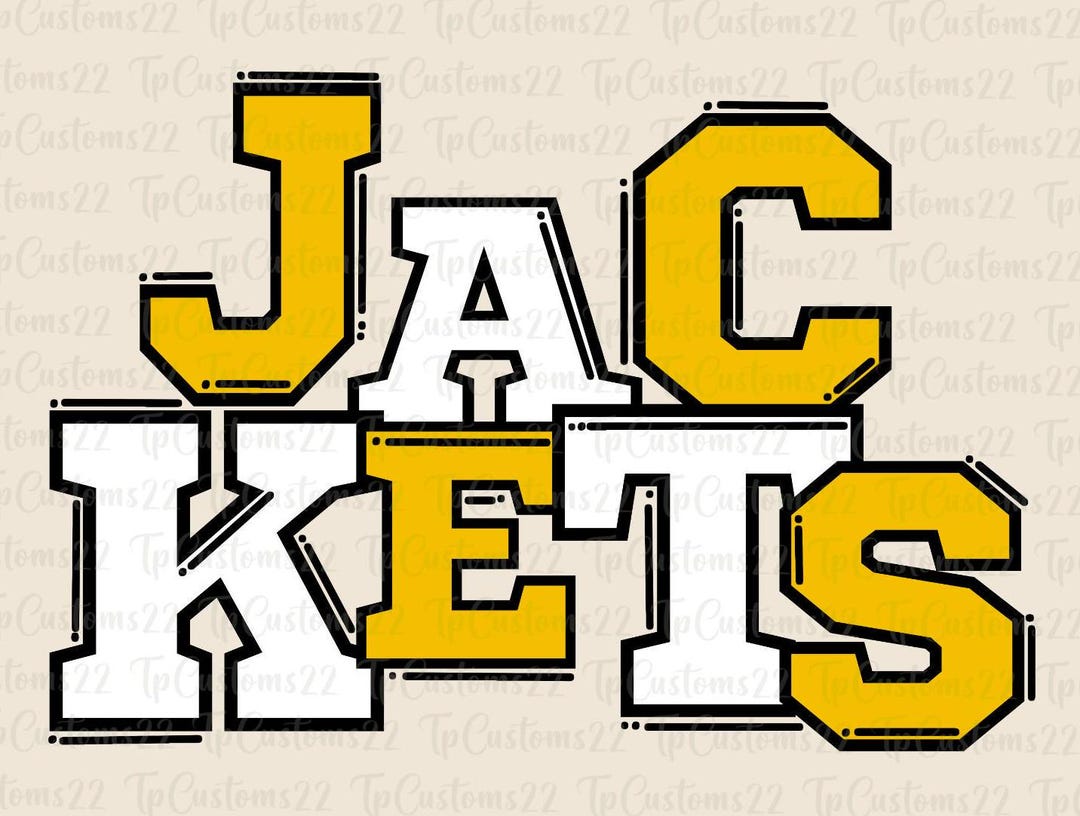 Jackets Yellow Football PNG, School Mascot Png, Yellow & White Jackets ...