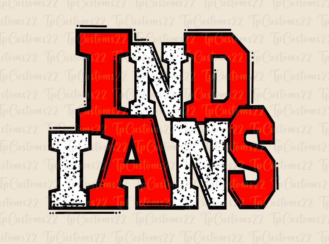Indians Red Football PNG, School Mascot Png, Red and White Indians ...
