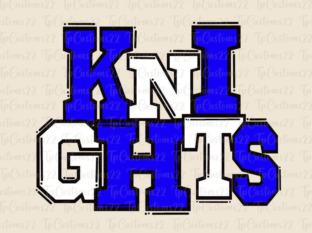 Knights Blue Football PNG, School Mascot Png, Blue and White Knights ...