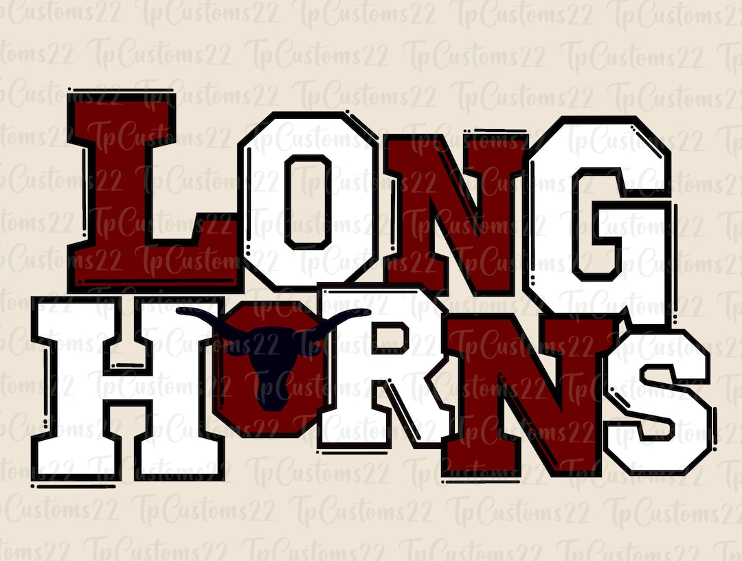 Longhorns Maroon Football PNG, School Mascot Png, Maroon and White ...