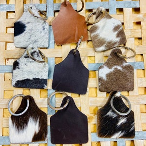 Custom Ranch Brand Cowhide Keychain, Add Your Brand, Cattle Brand ...