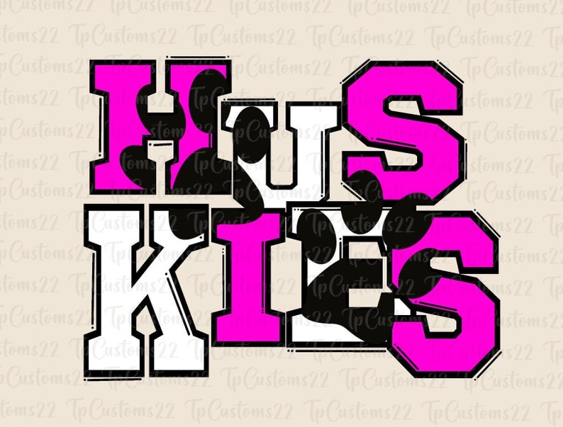 Huskies Pink Football PNG, School Mascot Png, Pink & White Huskies ...