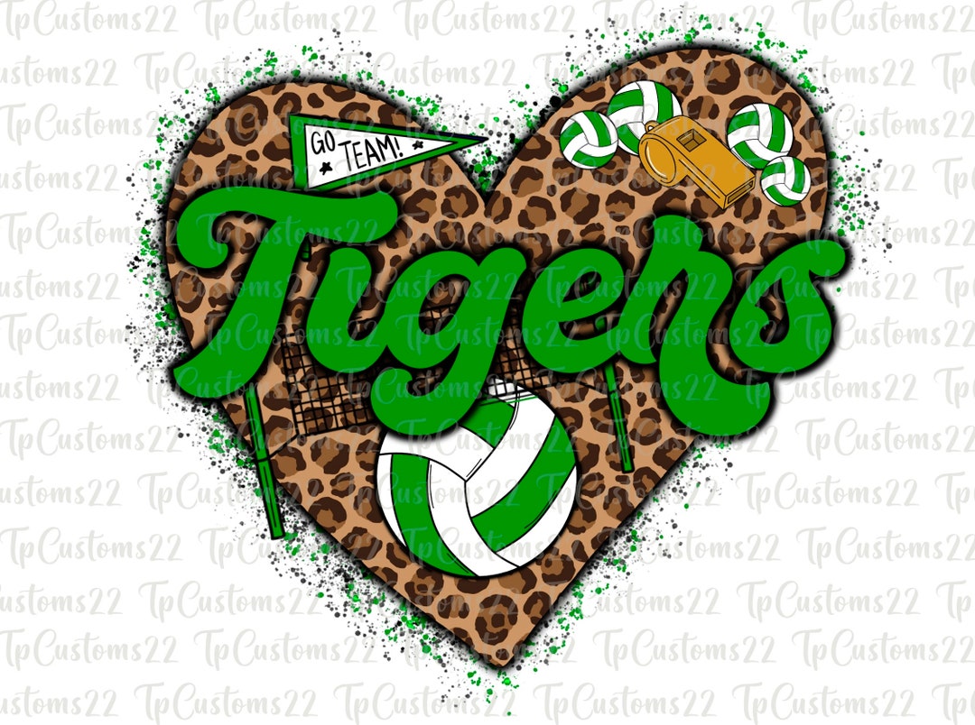 Tigers Volleyball PNG, Volleyball Png, Green Tigers, Football Shirt ...