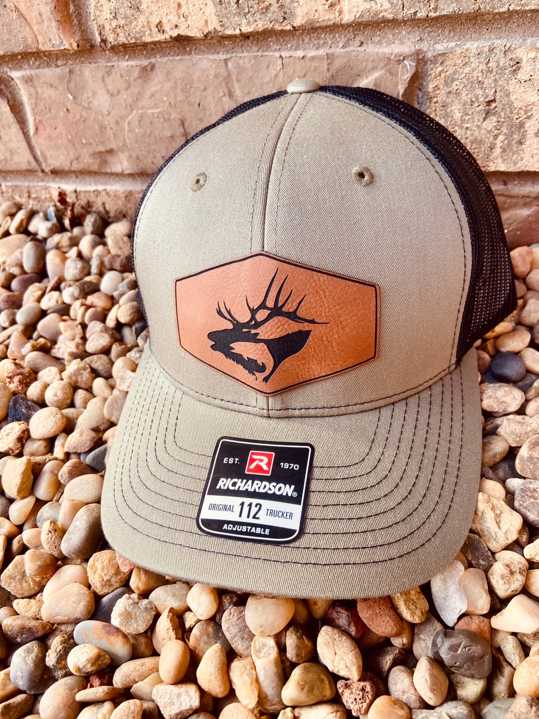 Elk Hunting, Fishing, Leather Patch Hat, Richardson 112, Snapback, - Etsy