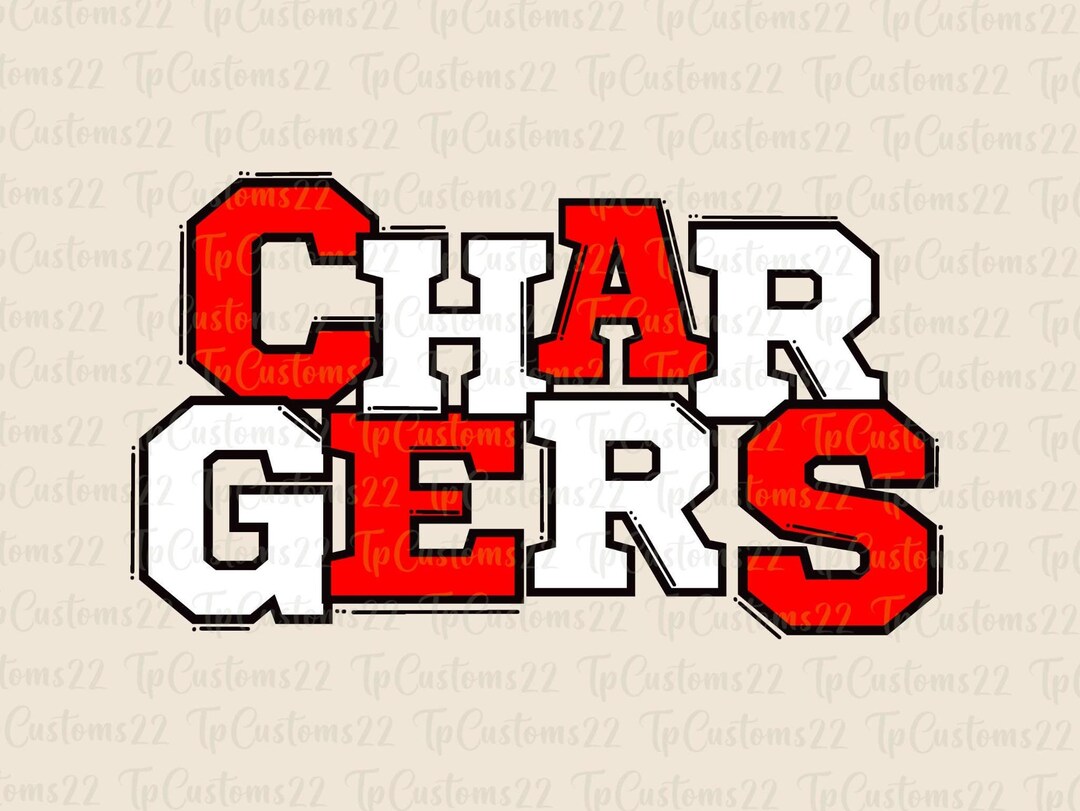 Chargers Red Football PNG, Football Png, Red and White Chargers ...