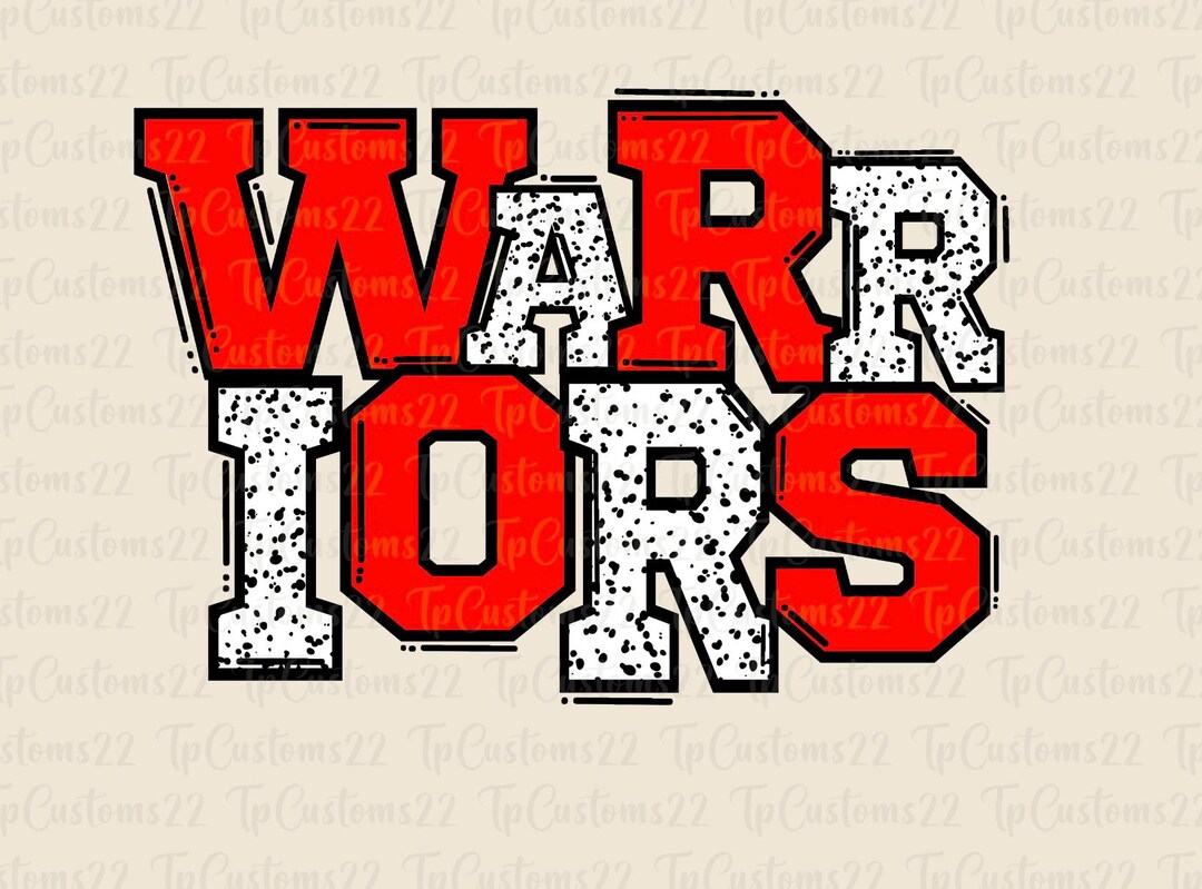 Warriors Red Football PNG, School Mascot Png, Red and White Warriors ...