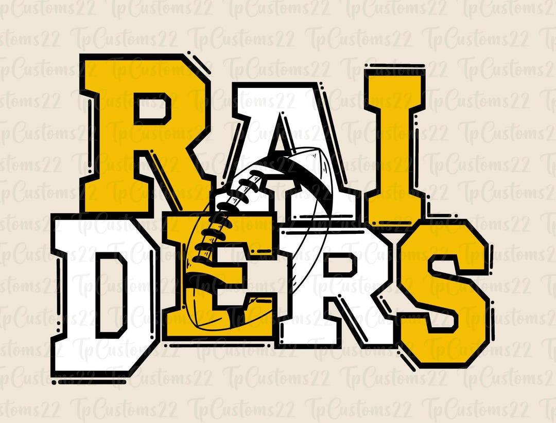 Raiders Yellow Football PNG, School Mascot Png, Yellow and White ...