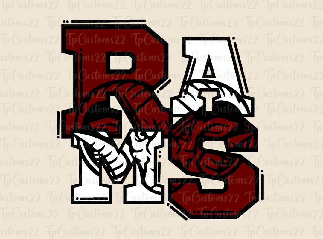 Rams Maroon Football PNG, School Mascot Png, Maroon and White Rams ...