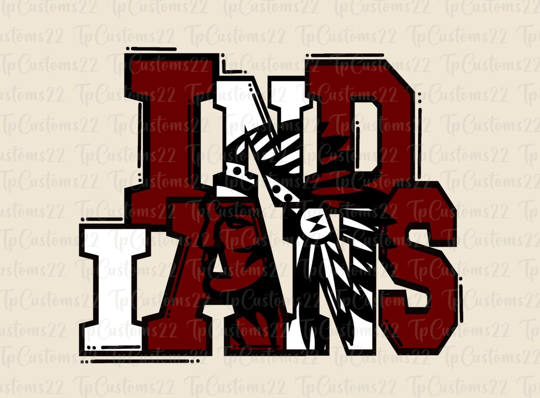 Indians Maroon Football PNG, School Mascot Png, Maroon and White ...