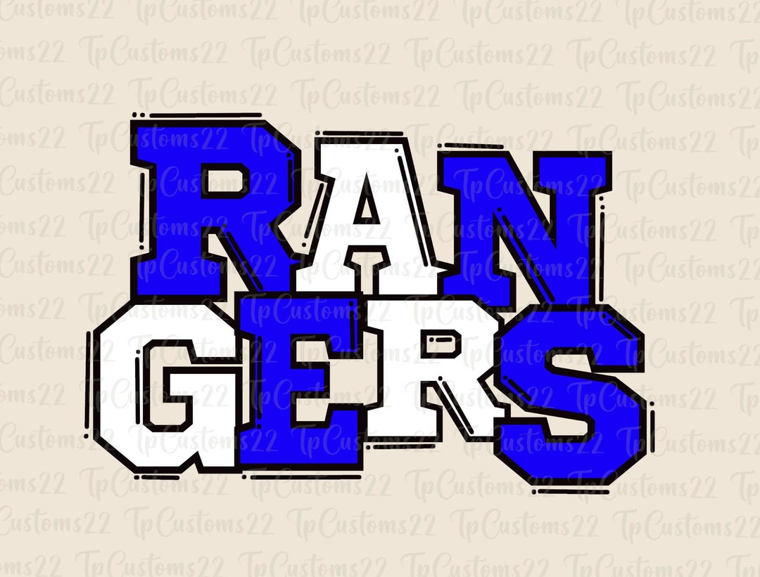 Rangers Blue Football PNG, School Mascot Png, Blue & White Rangers ...