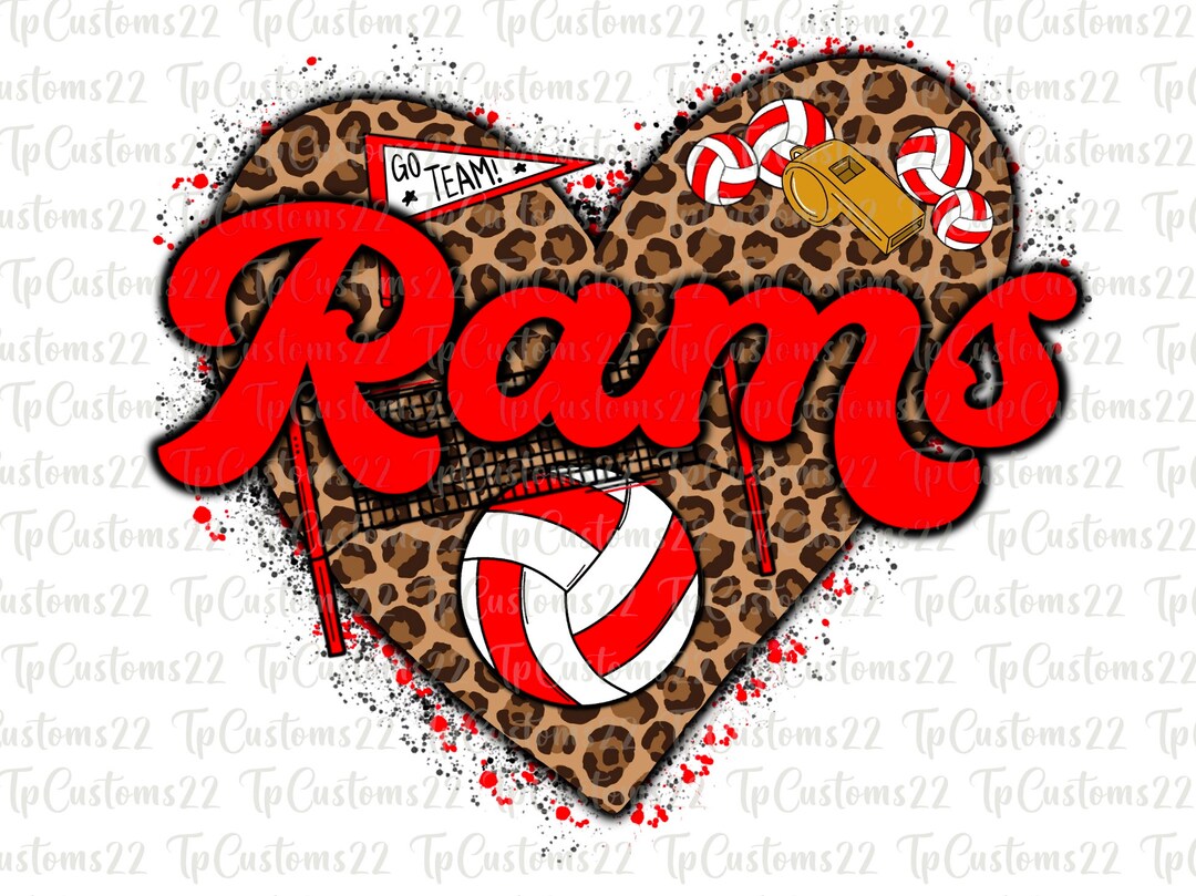 Rams Volleyball PNG, Volleyball Png, Red Rams, Football Shirt ...