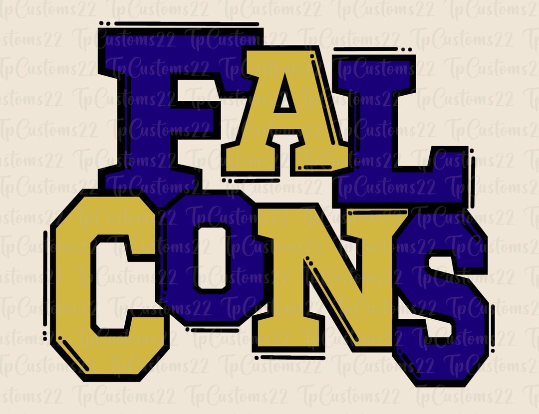 Falcons Navy Football PNG, School Mascot Png, Navy and Gold Falcons ...