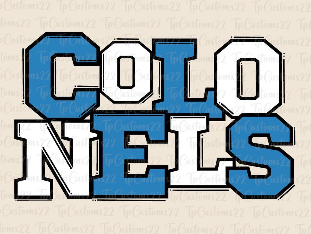 Colonels Blue Football PNG, School Mascot Png, Blue & White Colonels ...