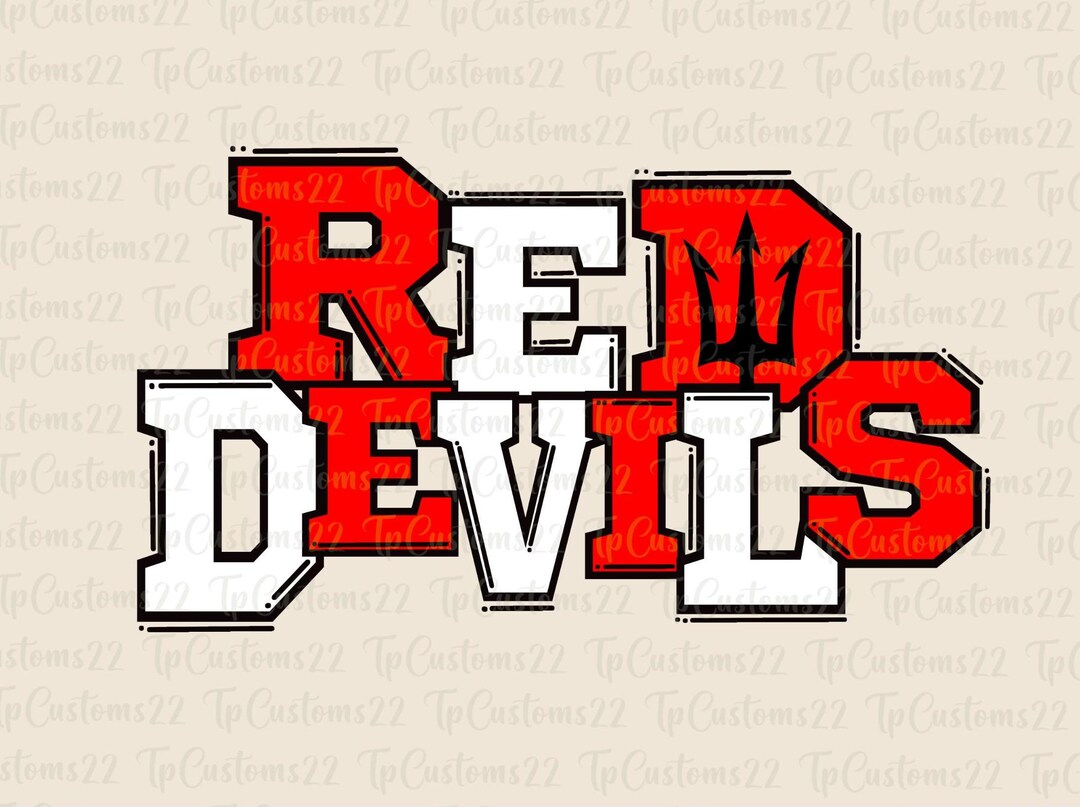 Red Devils Red Football PNG, School Mascot Png, Red & White Red Devils ...