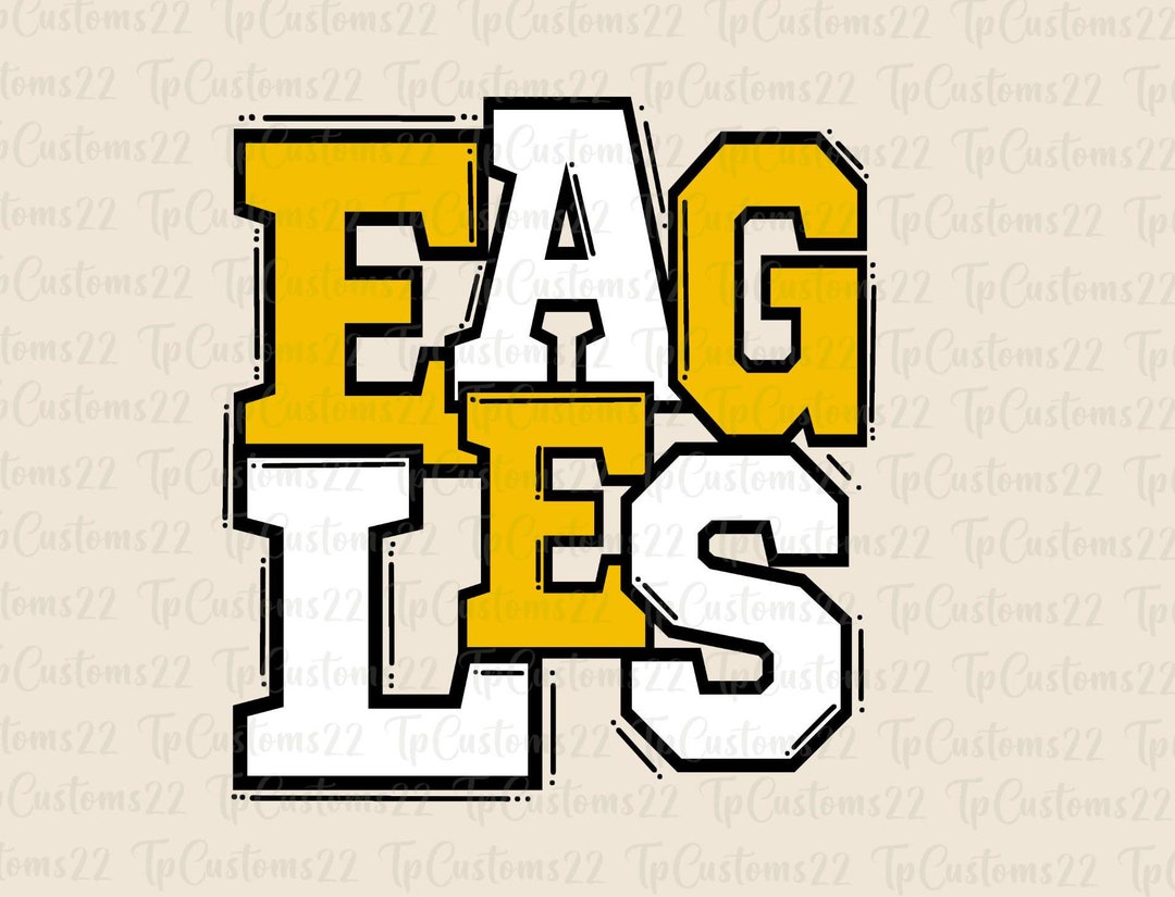 Eagles Yellow Football PNG, Football Png, Yellow and White Eagles ...